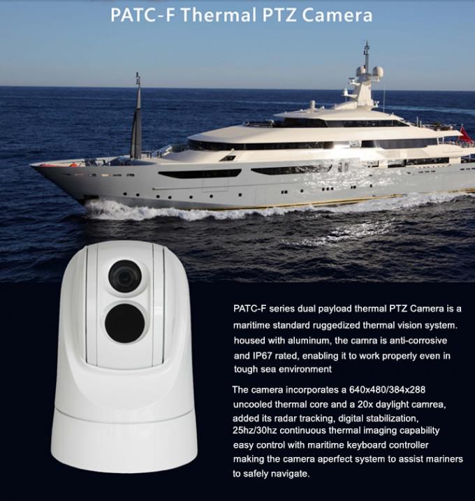 Dual Payload Thermal Marine PTZ Camera With ODM Martime Keyboard Control